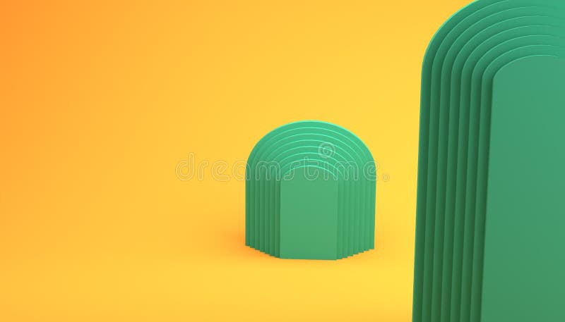 Abstract 3d Render Of Objects Stock Illustration Illustration Of