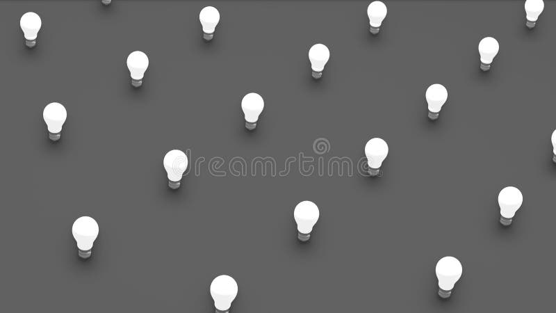 Abstract 3d Render of Light Bulb Objects in Isometric View Stock Video ...