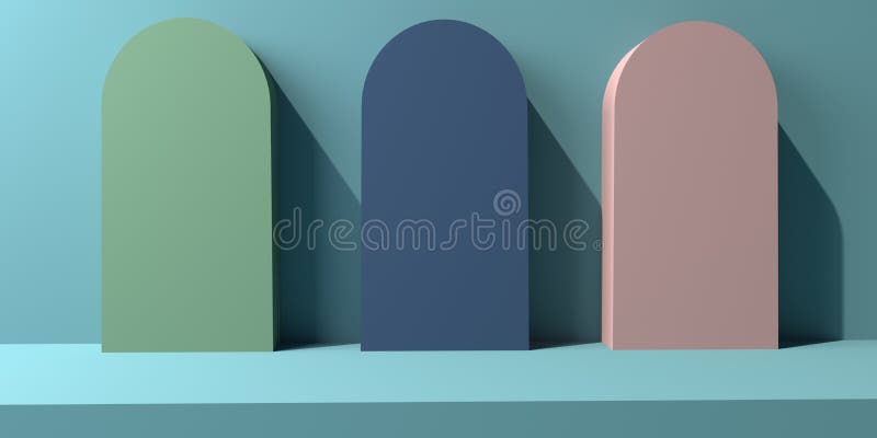 Abstract 3D Render of Minimal Objects Stock Illustration - Illustration ...
