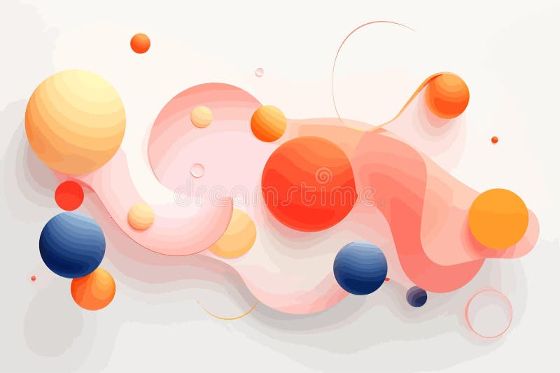 Abstract 3d Render Pleasant Soft Colors Isolated Vector Style ...