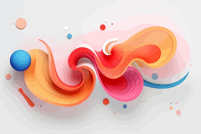 Abstract 3d Render Pleasant Soft Colors Isolated Vector Style ...