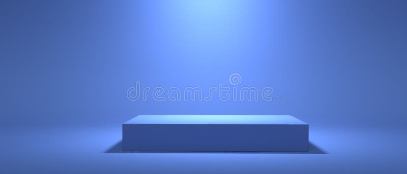 Abstract 3D Render of a Podium Rectangular Stage Stock Illustration ...