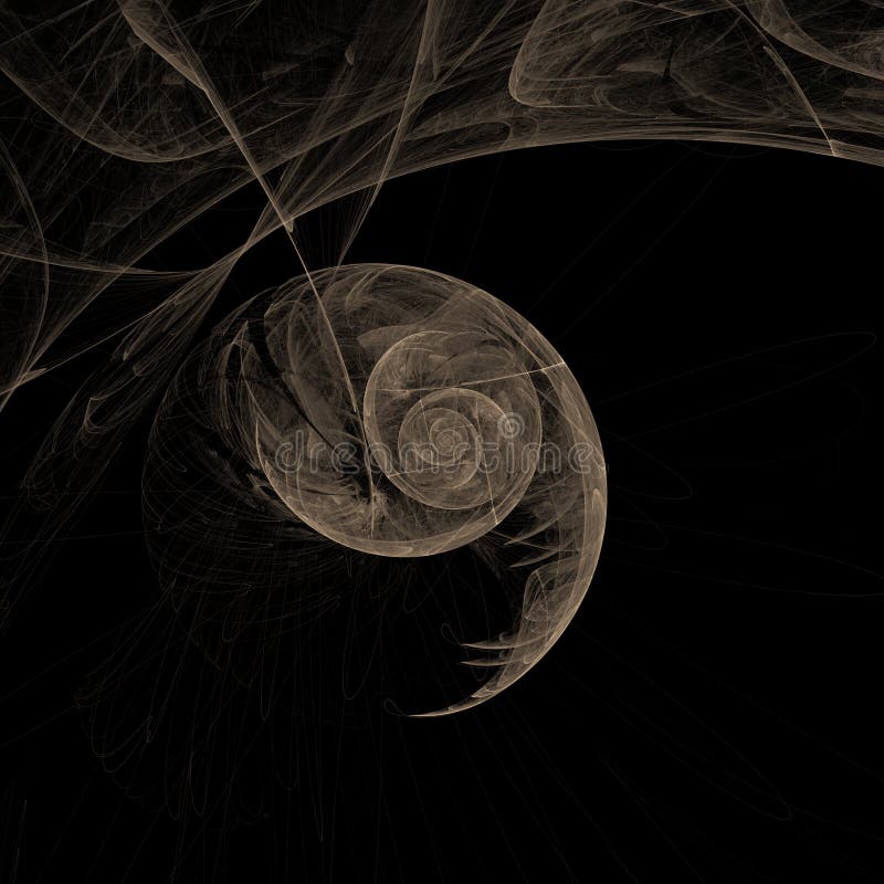 Abstract 3d Render Reminiscent a Wasp Nest or a Shell of Snail Stock ...