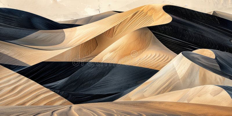 Abstract 3D Render of Sand Dunes in Soft Shades of Yellow and Beige ...