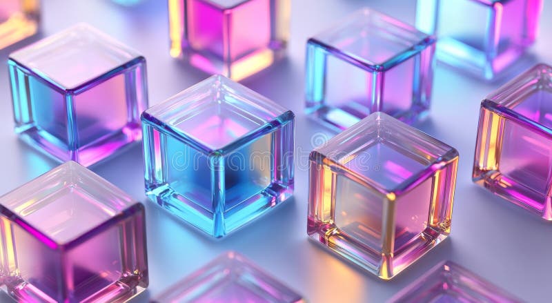 An Abstract 3D Render Showcases Geometric Shapes in the Background ...