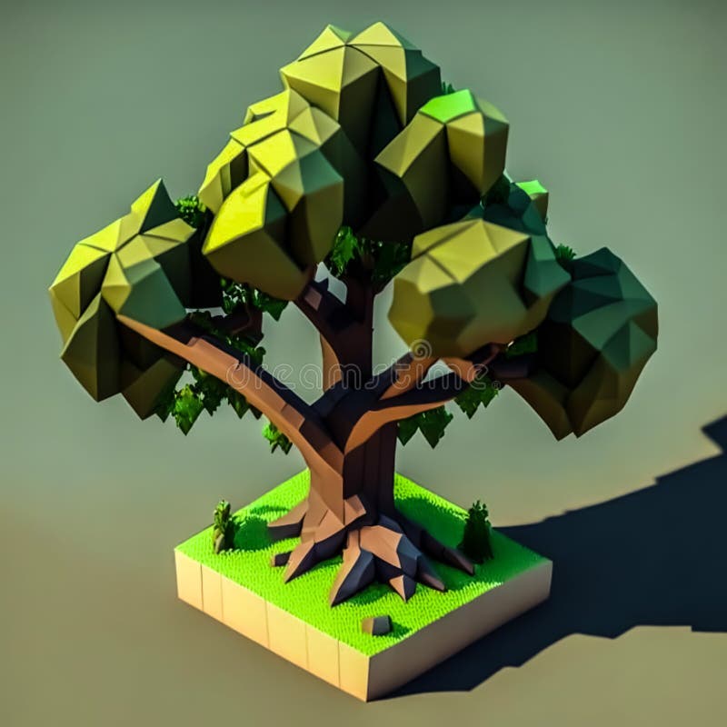 Abstract 3 D Render Tree Illustration Design Stock Illustration ...