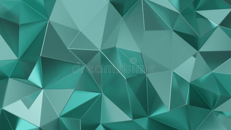 Abstract 3D Render of Triangulated Surface, Contemporary Geometry ...