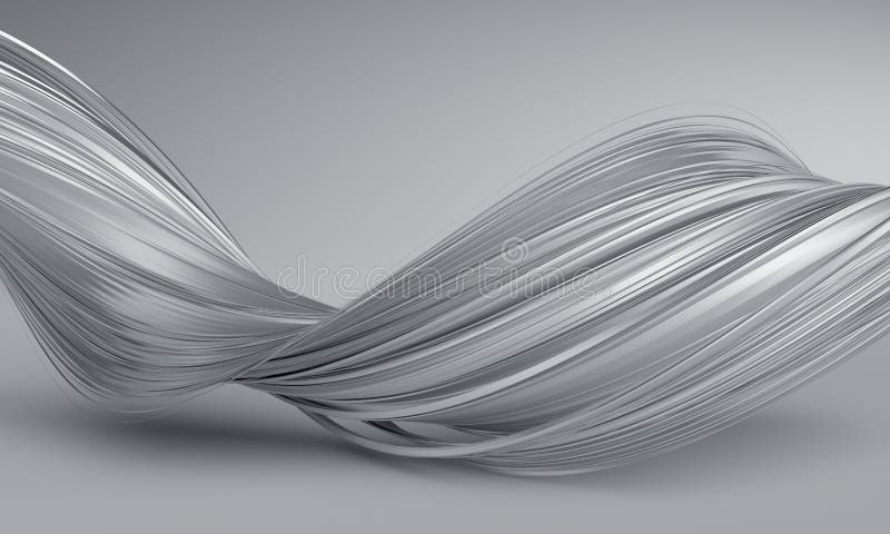 Abstract 3D Render of a Twisted Lines Stock Illustration - Illustration ...