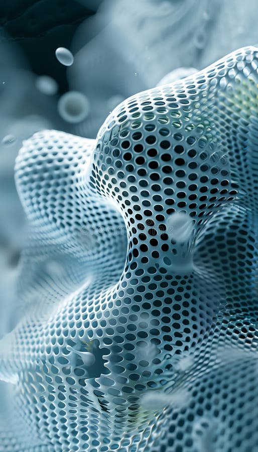 Abstract 3D Rendered Mesh Structure with Organic Flow, Technology and ...