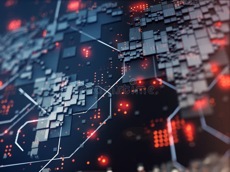 Abstract 3d Rendered World Map Made from Box Blocks. Abstract ...