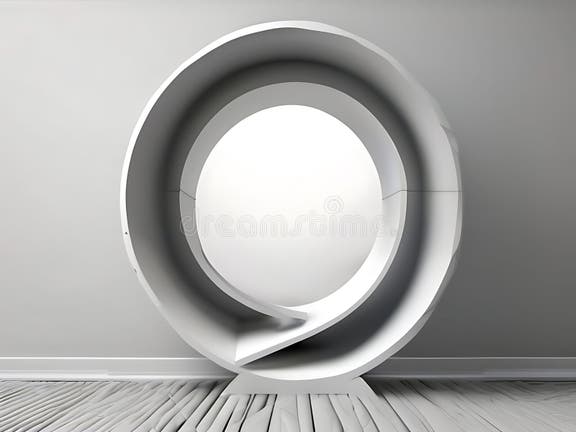 Abstract 3D Rendering of Arch Bending Realistic Modern Stock ...