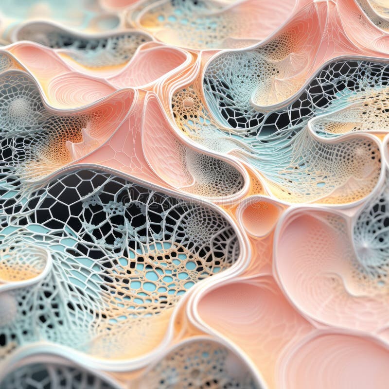 Abstract 3d Rendering with Biomimicry-inspired Lace Patterns and ...
