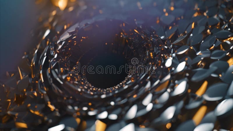 Abstract 3D Rendering of a Black Hole Stock Footage - Video of light ...