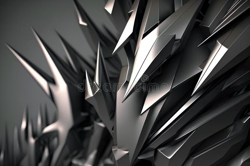 Abstract 3d Rendering of Chaotic Chaotic Shapes. Futuristic Background ...