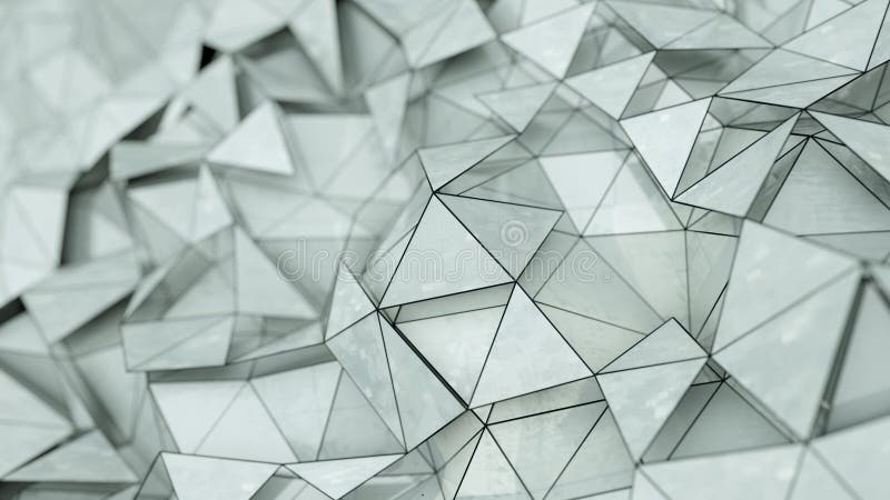 Abstract 3d Rendering of Chaotic Structure Stock Illustration ...