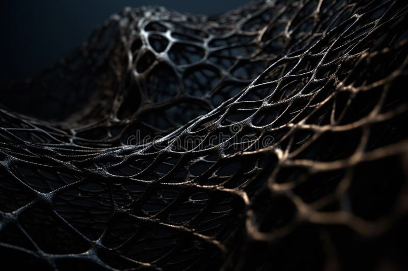Ai Generative Abstract 3d Rendering of Chaotic Wire Mesh. Futuristic ...