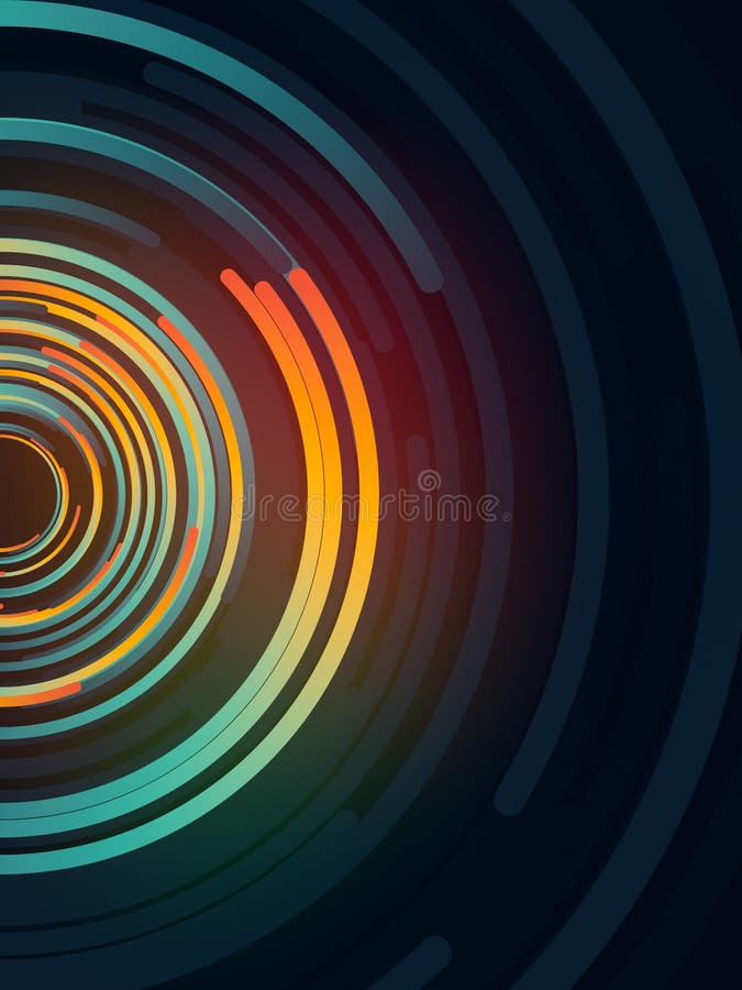 Abstract 3d Rendering Composition of Multicolored Circles. Computer ...