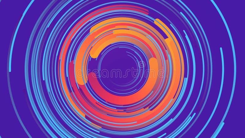 Abstract 3d Rendering Composition Of Multicolored Circles Computer Generated Loop Animation