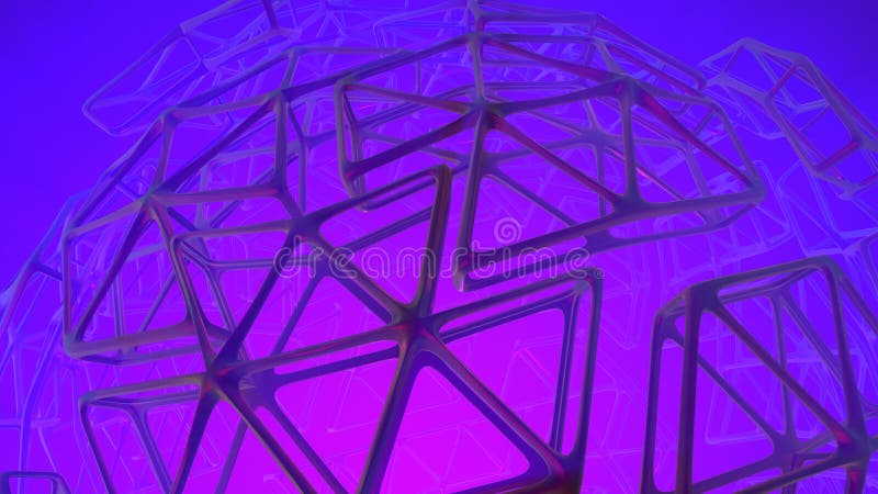 Abstract 3d Rendering Concept of High Poly Sphere with Chaotic Mesh ...