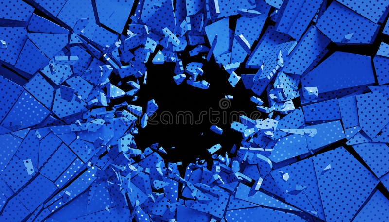 Abstract 3D Rendering of Cracked Surface Stock Illustration ...