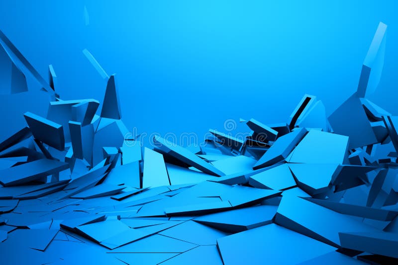 Abstract 3D Rendering of Cracked Surface. Stock Illustration ...