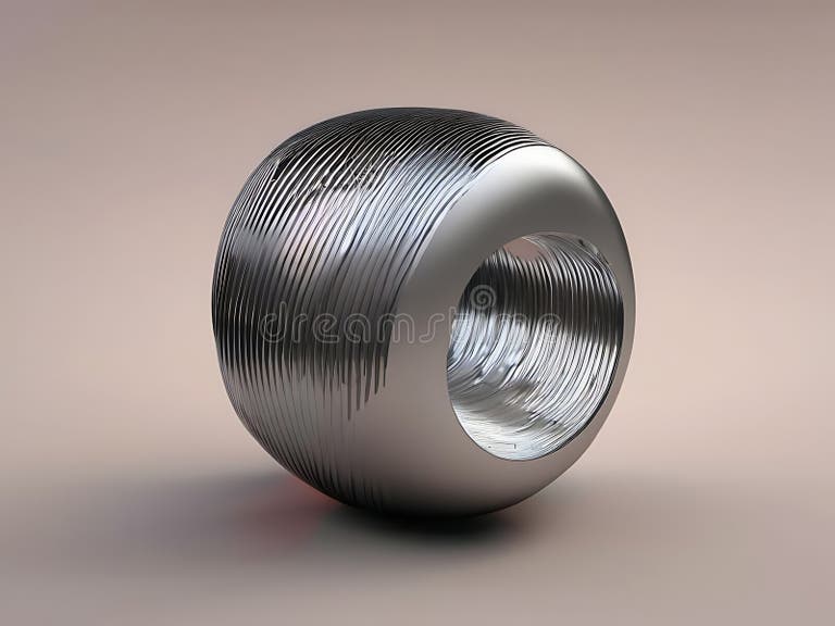Abstract 3D Rendering of Cylindrical Object Morphing Simple Stock ...