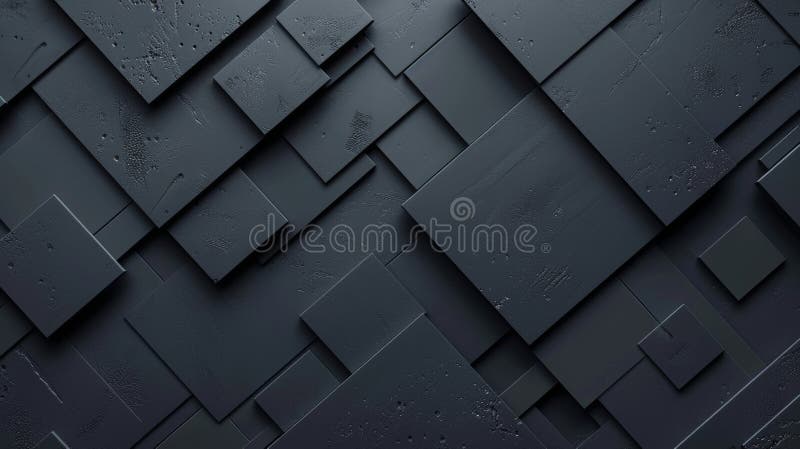 Abstract 3D Rendering of a Dark Geometric Surface with Beveled Edges ...