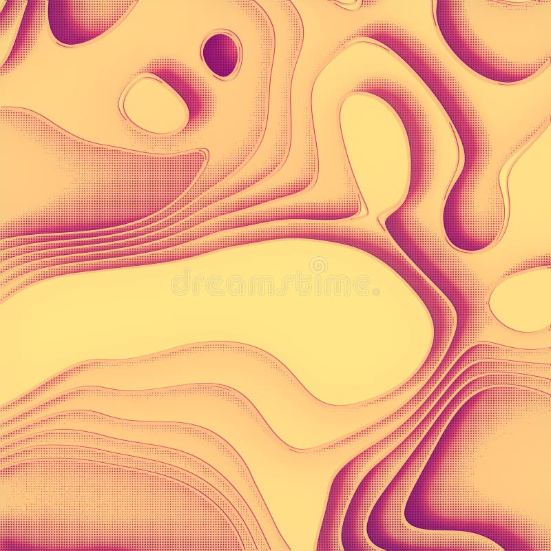 Abstract 3d Rendering Digital Conceptual High-altitude Topographic Map ...
