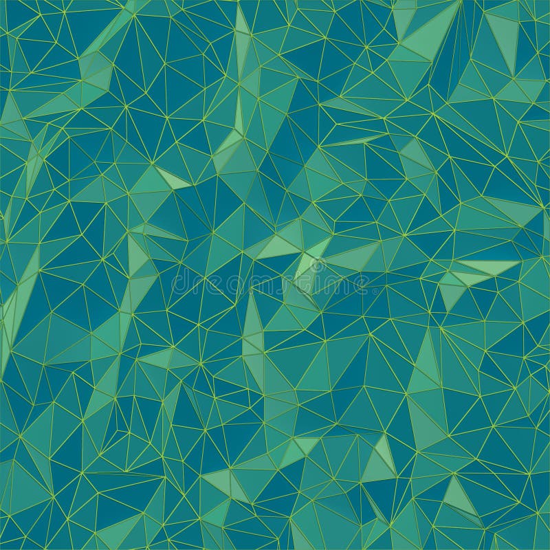 Abstract 3d Rendering Digital Illustration with Green Triangular ...