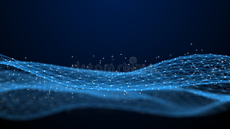 Abstract 3d Rendering Dots And Lines Technology Background Big Data Visualization Artificial