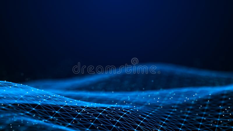 Abstract 3d Rendering Dots And Lines Technology Background Big Data Visualization Artificial