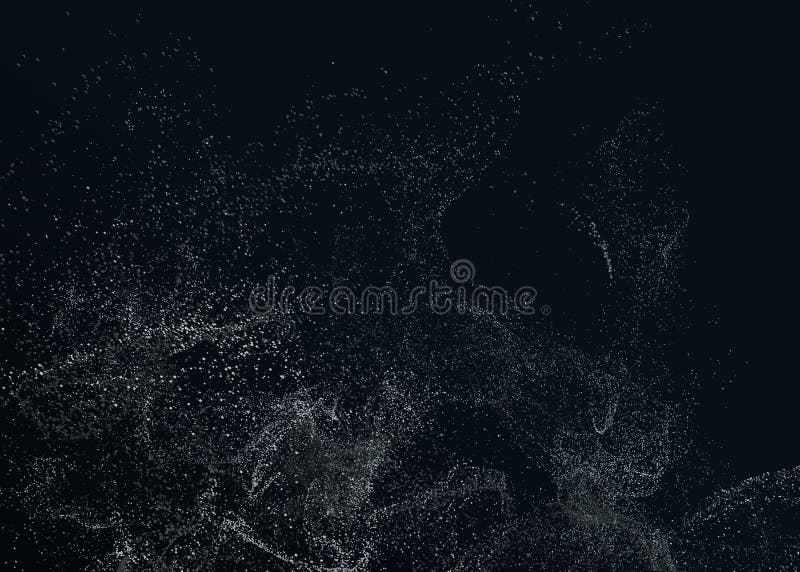 Abstract 3D Rendering of Flying Particles. Stock Illustration ...