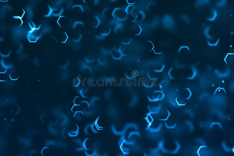 Abstract 3D Rendering Frame Digital Glitter Sparks Blue Particle Stock ...