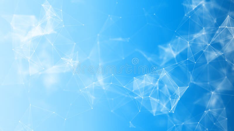 Abstract 3d Rendering Futuristic Dots And Lines Computer Geometric Digital Connection Structure