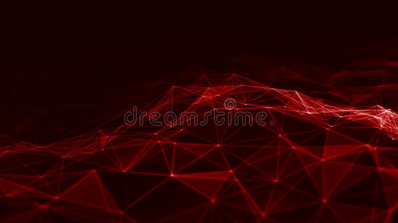 Abstract 3d Rendering Futuristic Dots And Lines Computer Geometric Digital Connection Structure