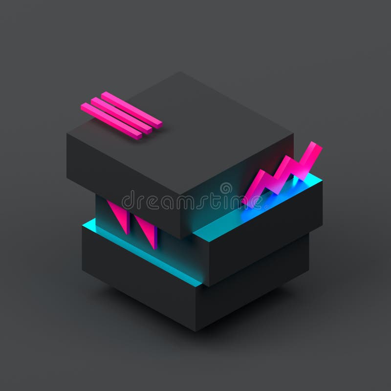 Abstract 3D Rendering of Geometric Shapes. Stock Illustration ... Abstract 3D Rendering of Geometric Shapes. Stock Illustration ...