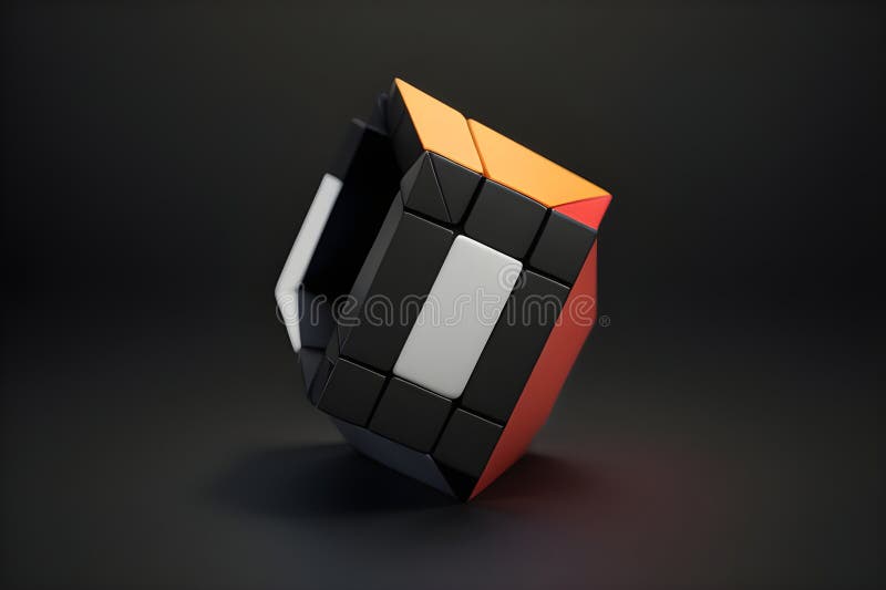 Abstract 3d Rendering of Geometric Shapes Composition with Squares ...