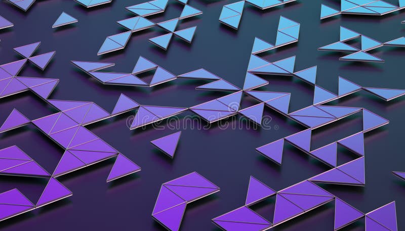 Abstract 3D Rendering of Geometric Surface Stock Illustration ...