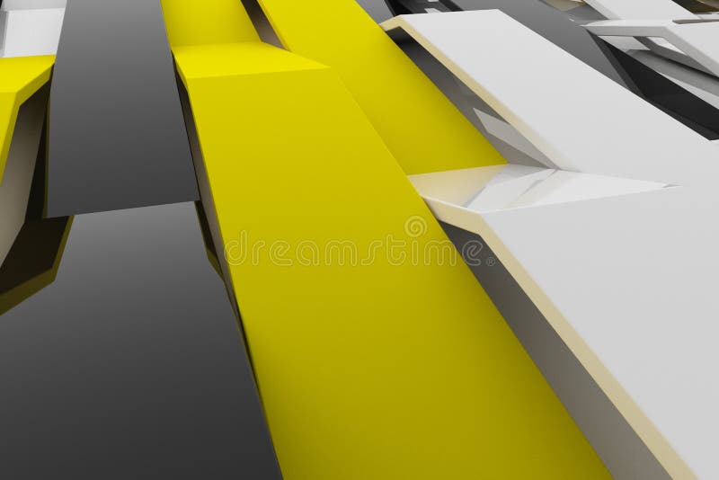 Abstract 3D Rendering of Gloss Plastic Waves Stock Illustration ...