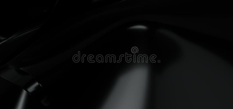 Abstract 3D Rendering of a High-tech Reflective Black Surface ...