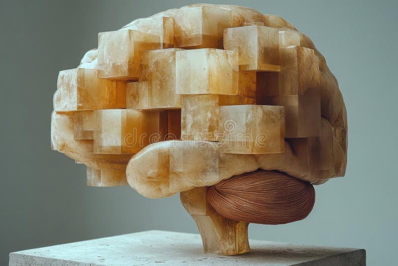 Cubed Brain Abstract Mind stock illustration. Illustration of ...