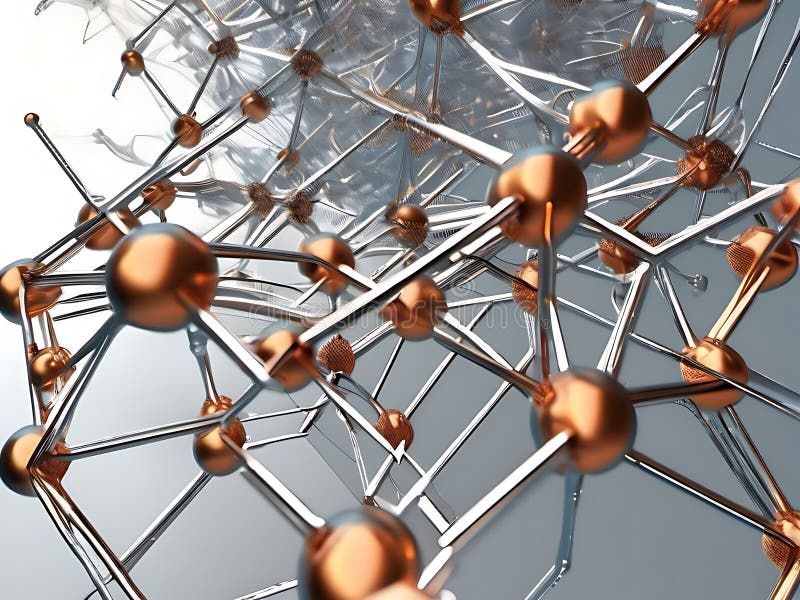 Abstract 3D Rendering of Nanotechnology Structures Building Future Stock Illustration ...