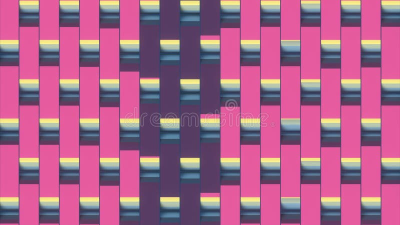 A Wall of Rounded Rectangles with Seamless Loop Animated Texture 3d ...