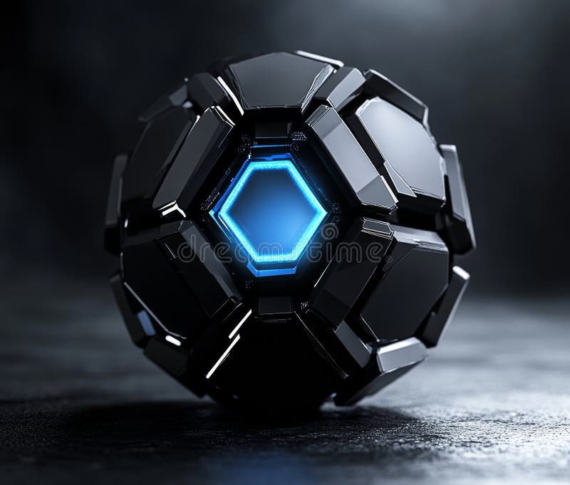 An Abstract 3D Rendering of a Low Poly Sphere with a Chaotic Structure ...