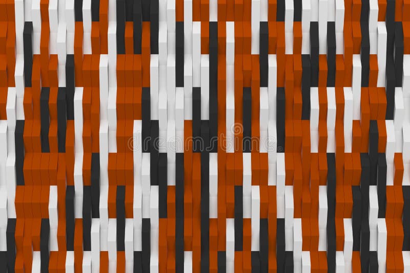 Abstract 3D Rendering of Matte Plastic Waves Stock Illustration ...