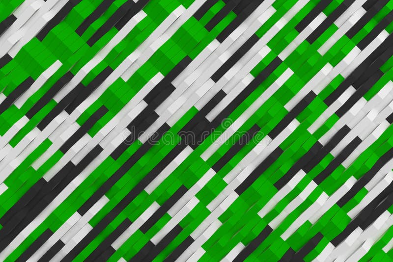 Abstract 3D Rendering of Matte Plastic Waves Stock Illustration ...