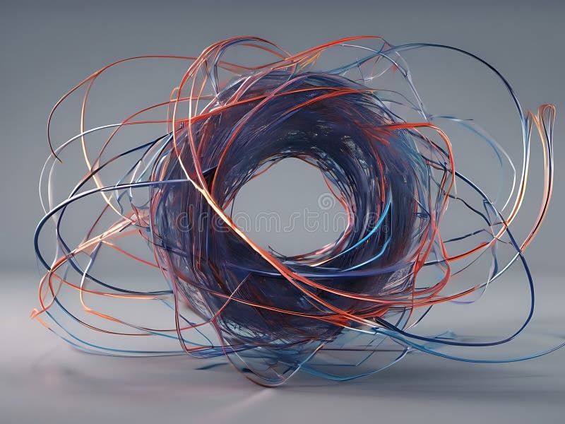 Abstract 3D Rendering of Quantum Entanglement Phenomena Explored Stock ...