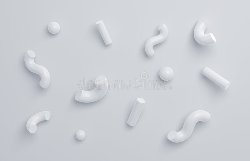 Abstract 3d Rendering Of Random Shapes Stock Illustration