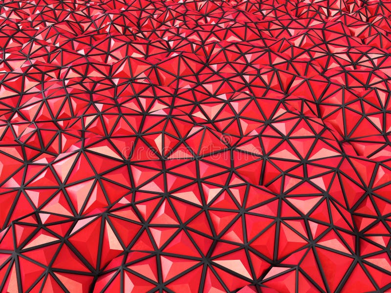 Abstract 3d Rendering of Red Surface Background with Futuristic Stock ...