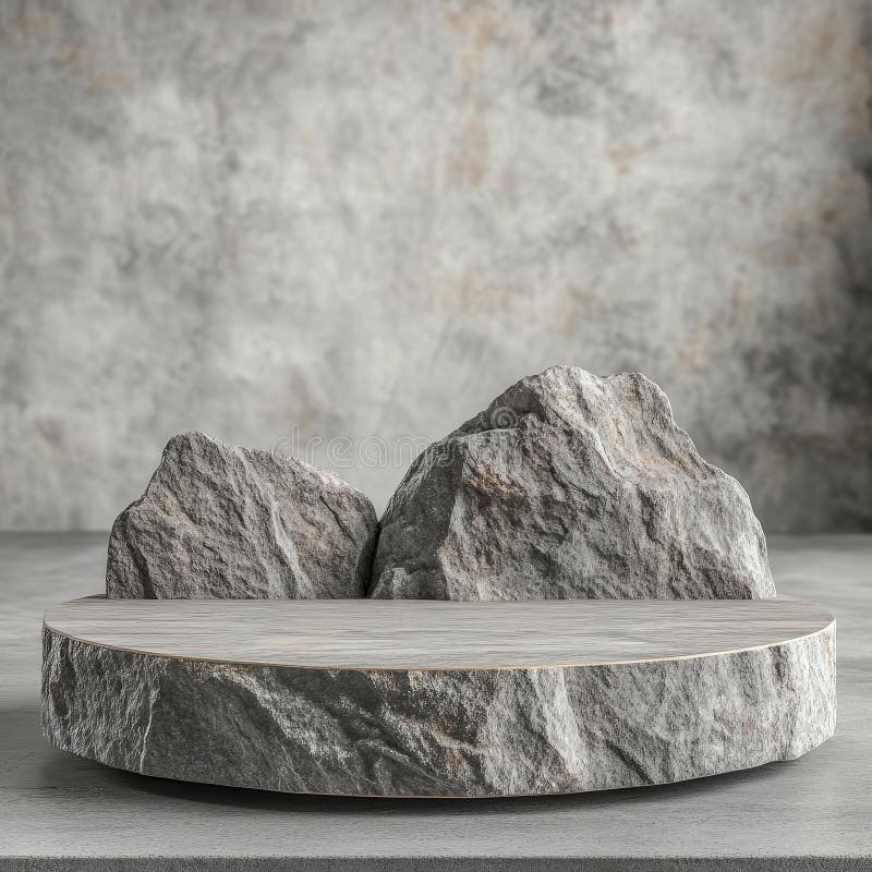 Abstract 3d Rendering of Stone Pedestal for Product Display. Modern ...